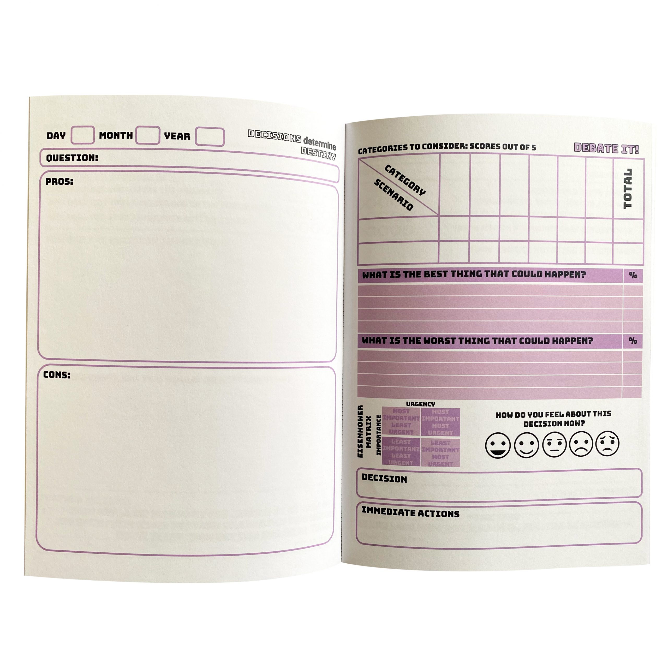 Debate It! – Decision Journal | Make better decisions | Structured and ...